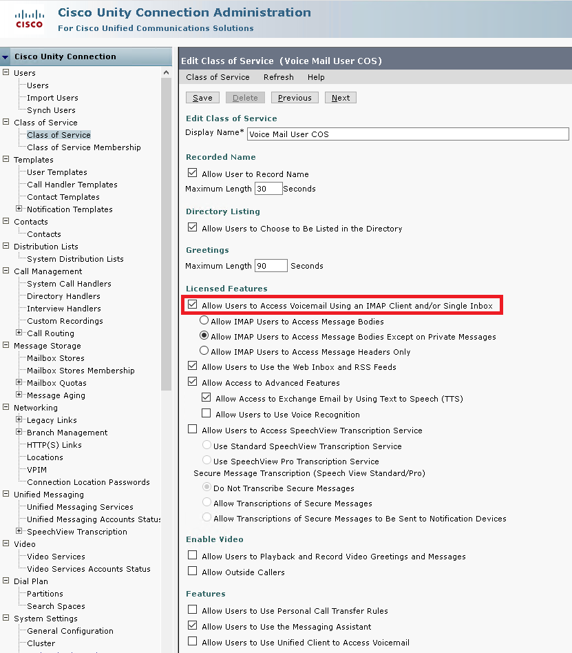 Configuring Cisco Unity Connection with Office 365 - Insecure Wire