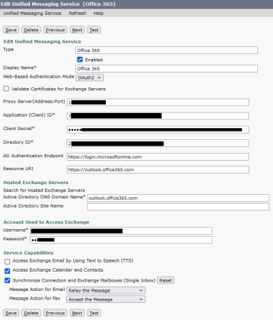 Configuring Cisco Unity Connection OAuth2 for Office 365 Integration - Insecure Wire